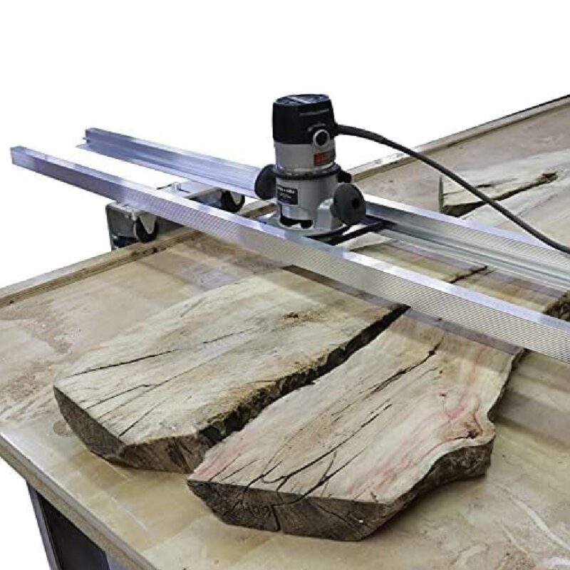Router Slab Jig – Levels Wood Slabs up to 64″ Wide